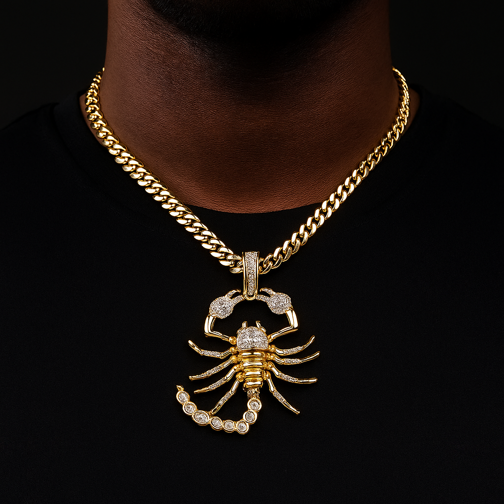 Iced Out Scorpion Pendant – Different Drips