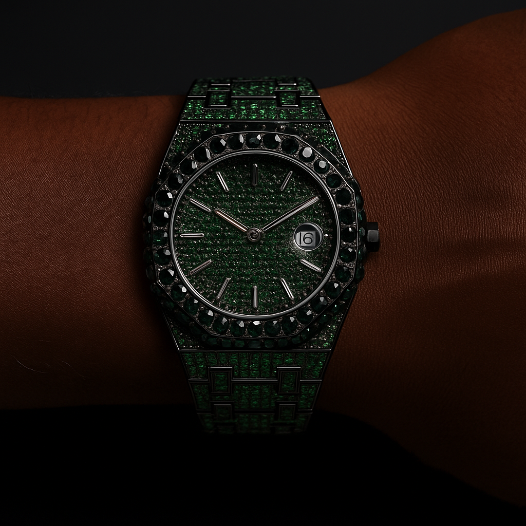 Bust Down Royal Blue Iced Out Watch – Different Drips