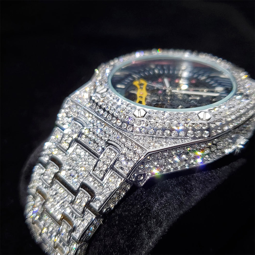 Iced Mechanical Octagonal Shaped Watch – Different Drips